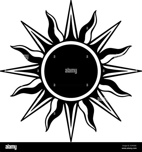 Vintage Sun Engraving Style Esoteric And Occult Symbol Vector Illustration Stock Vector Image