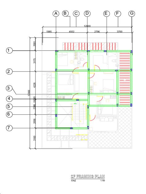 Structural Framing Plan Layout3 Pdf 1st Floor Pdf