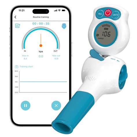 Breathing Exercise Device With Digital Manometer Lung Exerciser Device