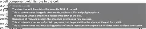answered match the cell component with its role… bartleby