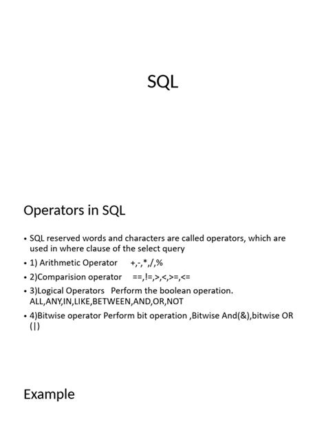 Sql Operators And Clauses Explained Pdf Databases Data Management