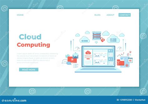 Cloud Computing And Web Services Technology Data Storage Hosting Connection Login Page And
