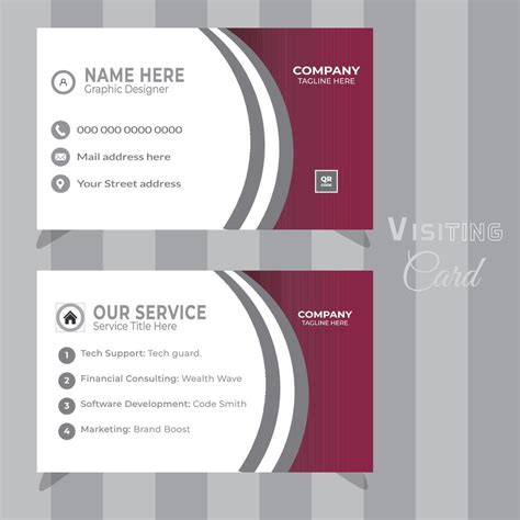 Simple Design Visiting Card Template 44276284 Vector Art At Vecteezy