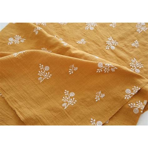 Floral Embroidered Cotton Fabric Flower Fabric Embroidered Fabric