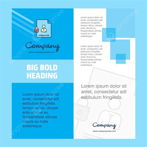 Protected Document Company Brochure Title Page Design Template Download