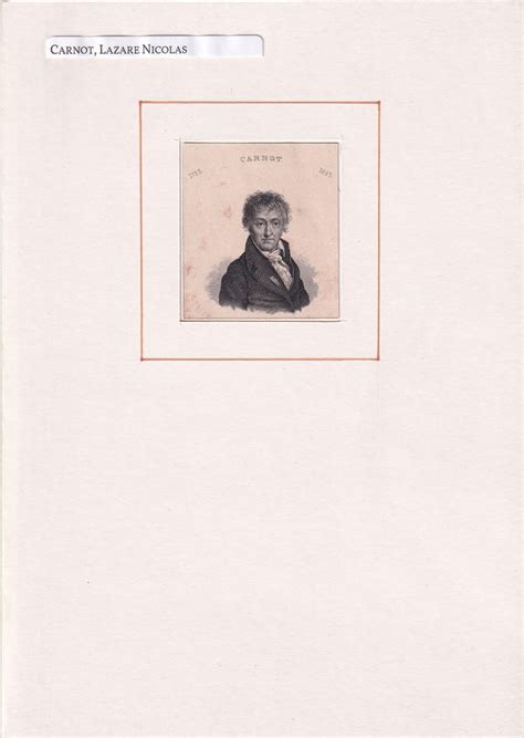 Portrait Lazare Nicolas Marguerite Carnot 1753 Nolay 1823 Magdeburg