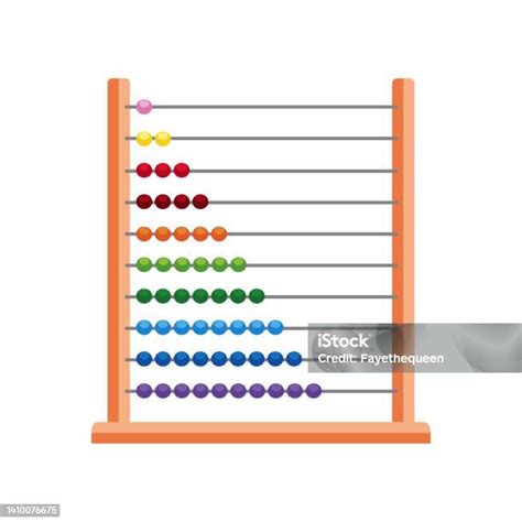 Abacus Calculating Tool Isolated On White Background Abacus Toy For