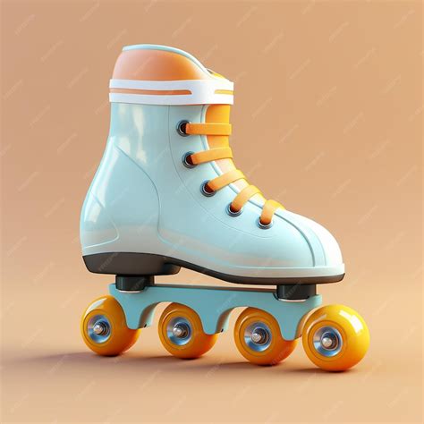 Premium Photo 3d Rendered Cute Roller Skate On Solid Background