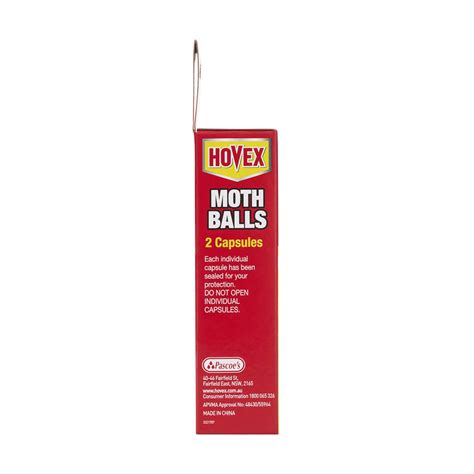 Hovex Mothballs 2 Capsules 18g Pascoes