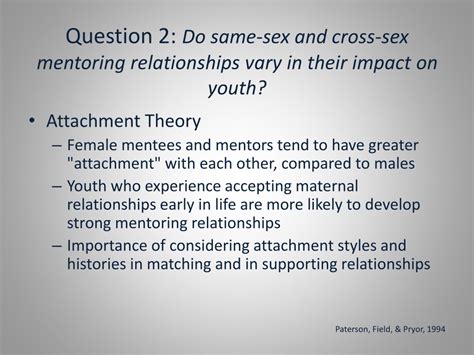 Ppt Mentoring Relationships And Gender Theory Research And Practice