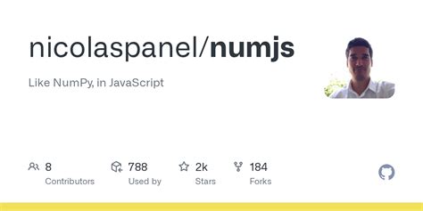 Github Nicolaspanelnumjs Like Numpy In Javascript