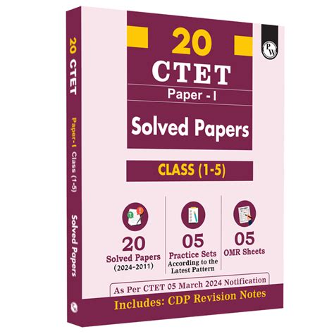 Ctet Paper 1 Class 1 5 20 Solved Papers 2024 2011 With Latest Paper Held On 7 July 2024