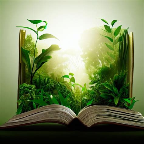 Premium Ai Image Photo A Green Ecology Trees Showing Via Open Book