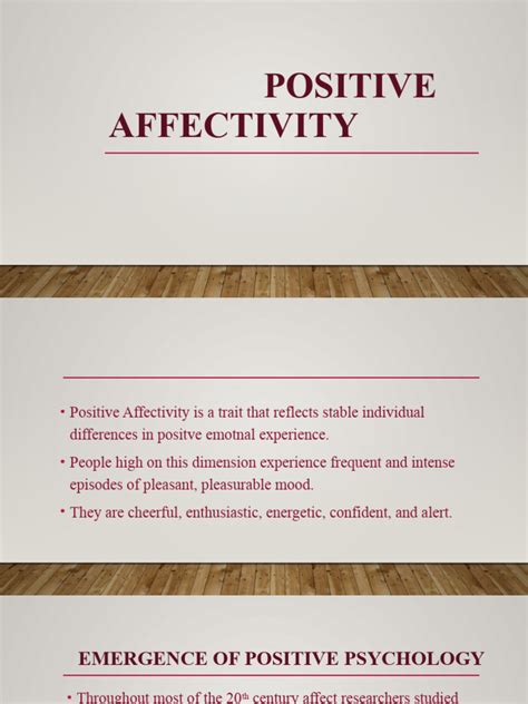 Positive Affectivity Pdf Affect Psychology Emotions
