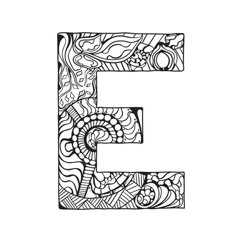 Alphabet Letters Coloring Mandalas Coloring Pages