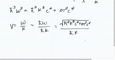 Solvedusing The Relativistic Expression E2p2 C2m2 C4a Show That The Phase Velocity Of