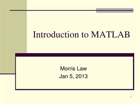 Ppt Introduction To Matlab Powerpoint Presentation Free Download