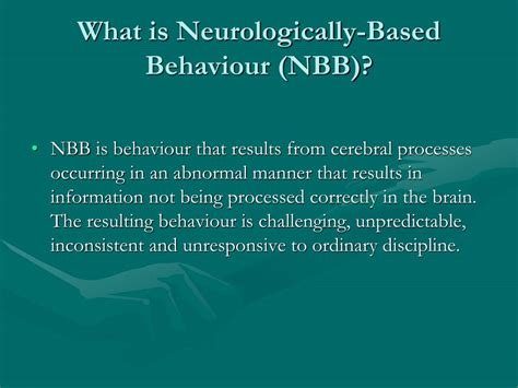 Ppt Neurologically Based Behaviour Chapter 3 Explained Powerpoint
