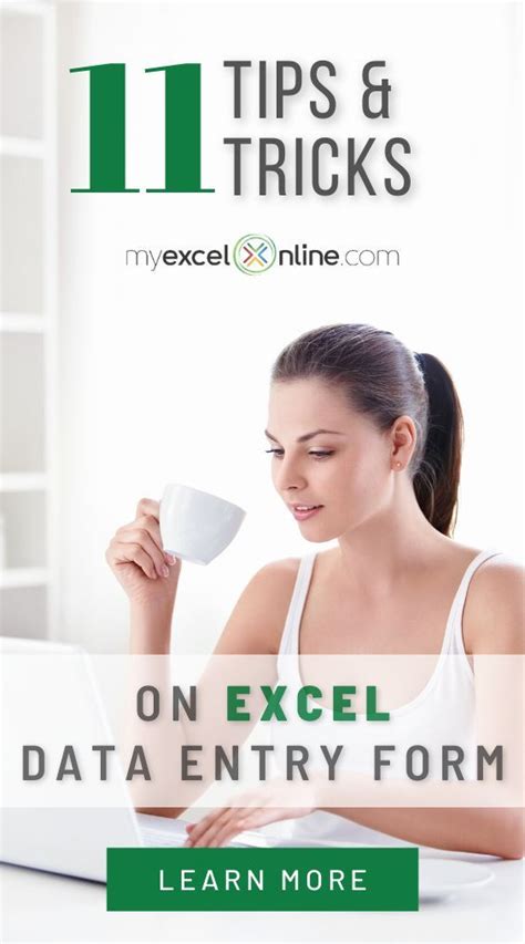 create form in excel for data entry myexcelonline microsoft excel