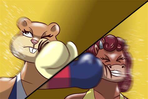 Sandy Cheeks Vs Esther Winchester 2 By Roger Redcliffe On Deviantart