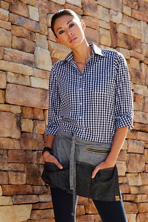 Womens Blue And White Check Gingham Shirt Gingham Dress Shirt