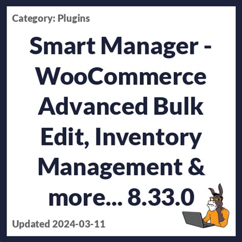Effectio Smart Manager Woocommerce Advanced Bulk Edit Inventory