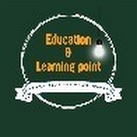 Education And Learning Point Youtube