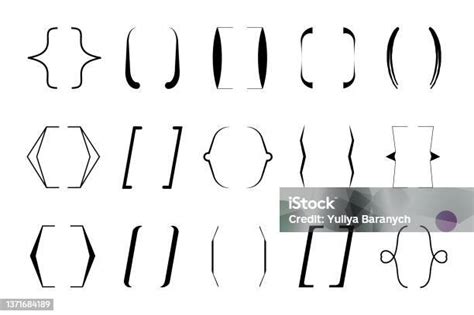 Curly Brace Set Vector Text Brackets Collection For Messages Quotas Stock Illustration