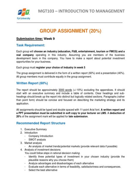 mgt103 group assignment guidelines pdf plagiarism cognition