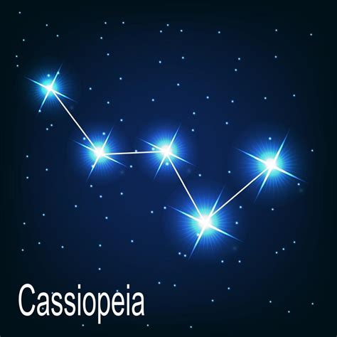 The Constellation Cassiopeia Star In The Night Sky 3392894 Vector Art At Vecteezy