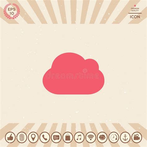 Cloud Symbol Icon Stock Vector Illustration Of Isolated 106363706