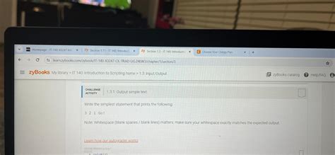 Solved Write The Simplest Statement That Prints The