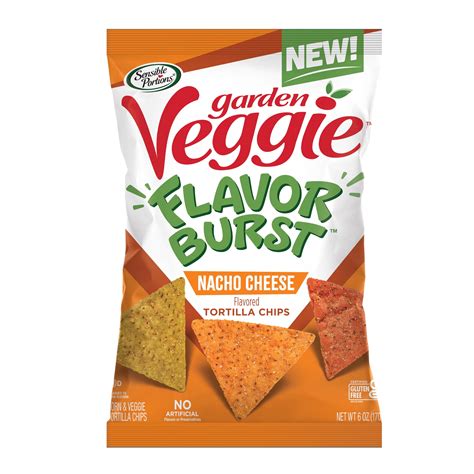 Sensible Portions Garden Veggie Flavor Burst Tortilla Chips Nacho 6