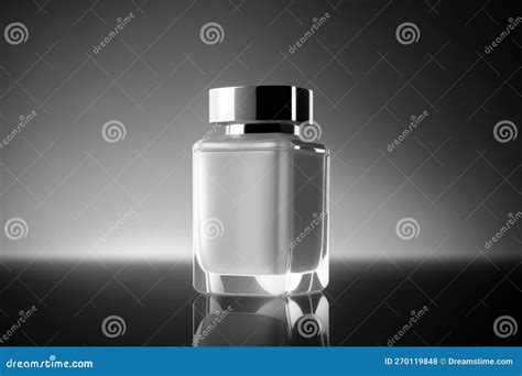 Generative Ai Illustration Of Glass Bottle With Perfume Stock