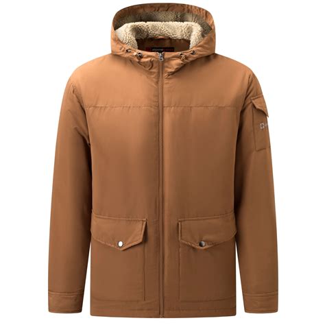 Alpine Swiss Mens Sherpa Lined Parka Hooded Winter Coat Cargo Utility