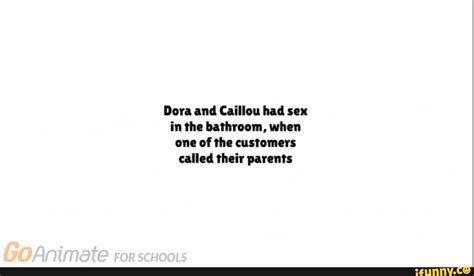 Dora And Caillou Had Sex In The Bathroom When One Of The Customers