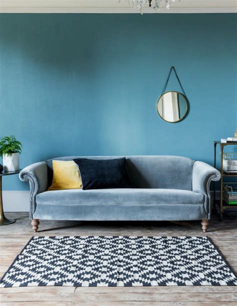 Powder Blue Velvet Sofa At Eva Timmins Blog