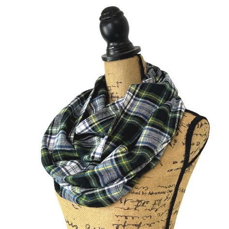 Evergreen Black White Dusty Blue And Yellow Tartan Plaid Flannel In