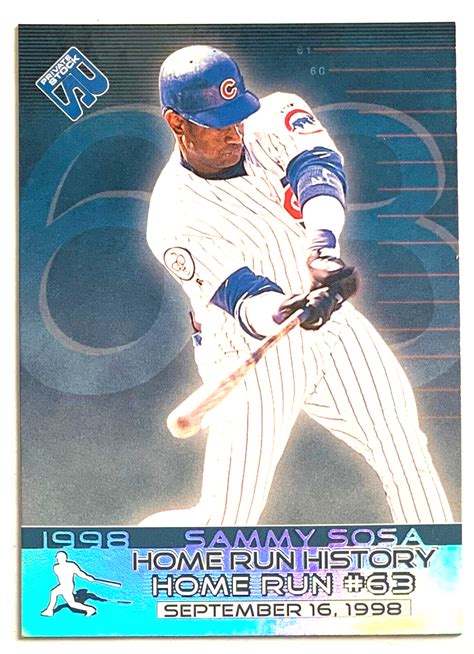 Sammy Sosa 1999 Pacific Private Stock 18 Home Run History Price Guide Sports Card Investor