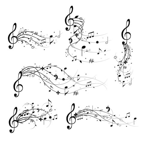 Premium Vector Cartoon Silhouette Black Decoration Elements Musical