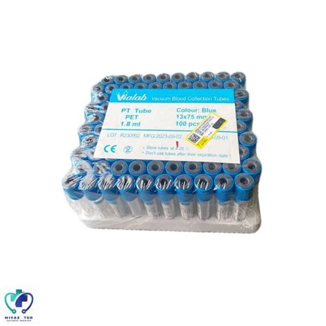 لوله Pt Ptt وکیوم Vialab 18ml نیاز طب سلامت ایرانیان