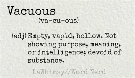 Word Nerd Vacuous Lawhimsy