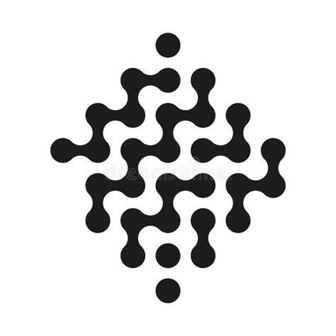 Molecular Structure Icon Abstract Chemical Network Scientific