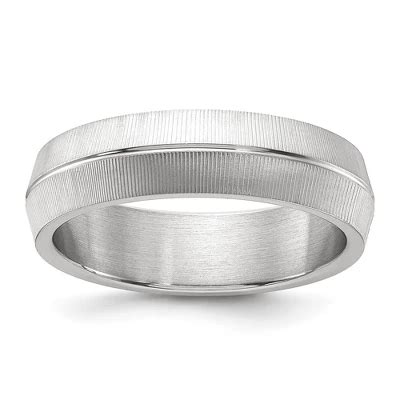 Chisel Stainless Steel Polished And Textured 6mm Band Ring Target