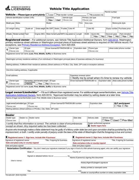 Form Td 420 001 Fill Out Sign Online And Download Fillable Pdf