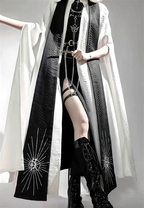 Cloak Outfit Ideas Space Robe Black And White Cloak Dark Romantic