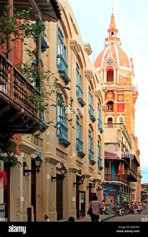 Typical Architecture Of Cartagena De Indias Bolivar Colombia South