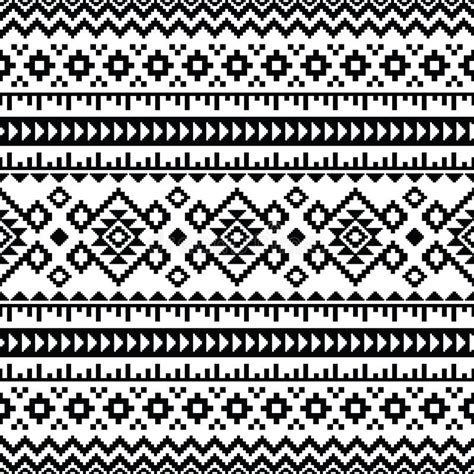 Border Pattern With Native American Style Geometric Seamless Ethnic
