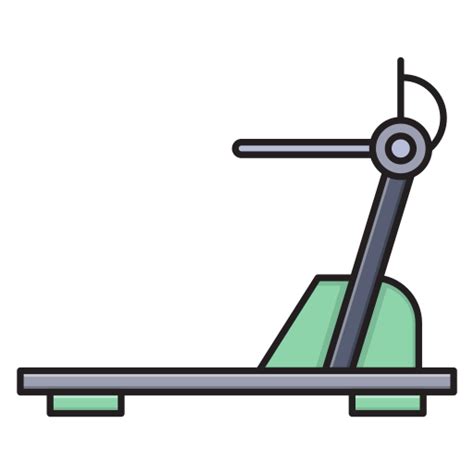 Treadmill Vector Stall Lineal Color Icon Treadmill Vector Stall Lineal Color Icon