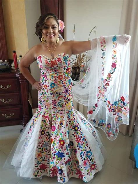 Mexican Wedding Dress Hand Embroidered Vestidos De Novia Bordados